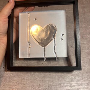 Fogged Mirror Heart Drawing Resin Art Piece - Etsy