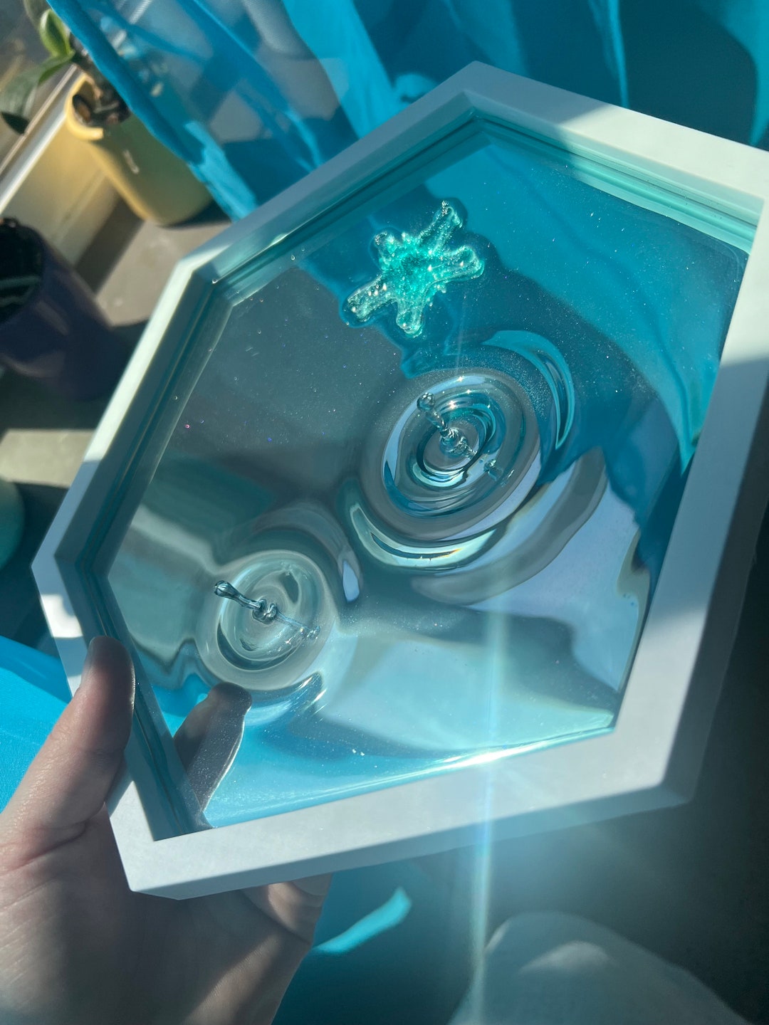 Resin Mirror framed Water With a Star - Etsy