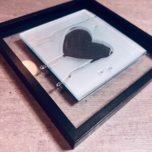 Fogged Mirror Heart Drawing Resin Art Piece - Etsy