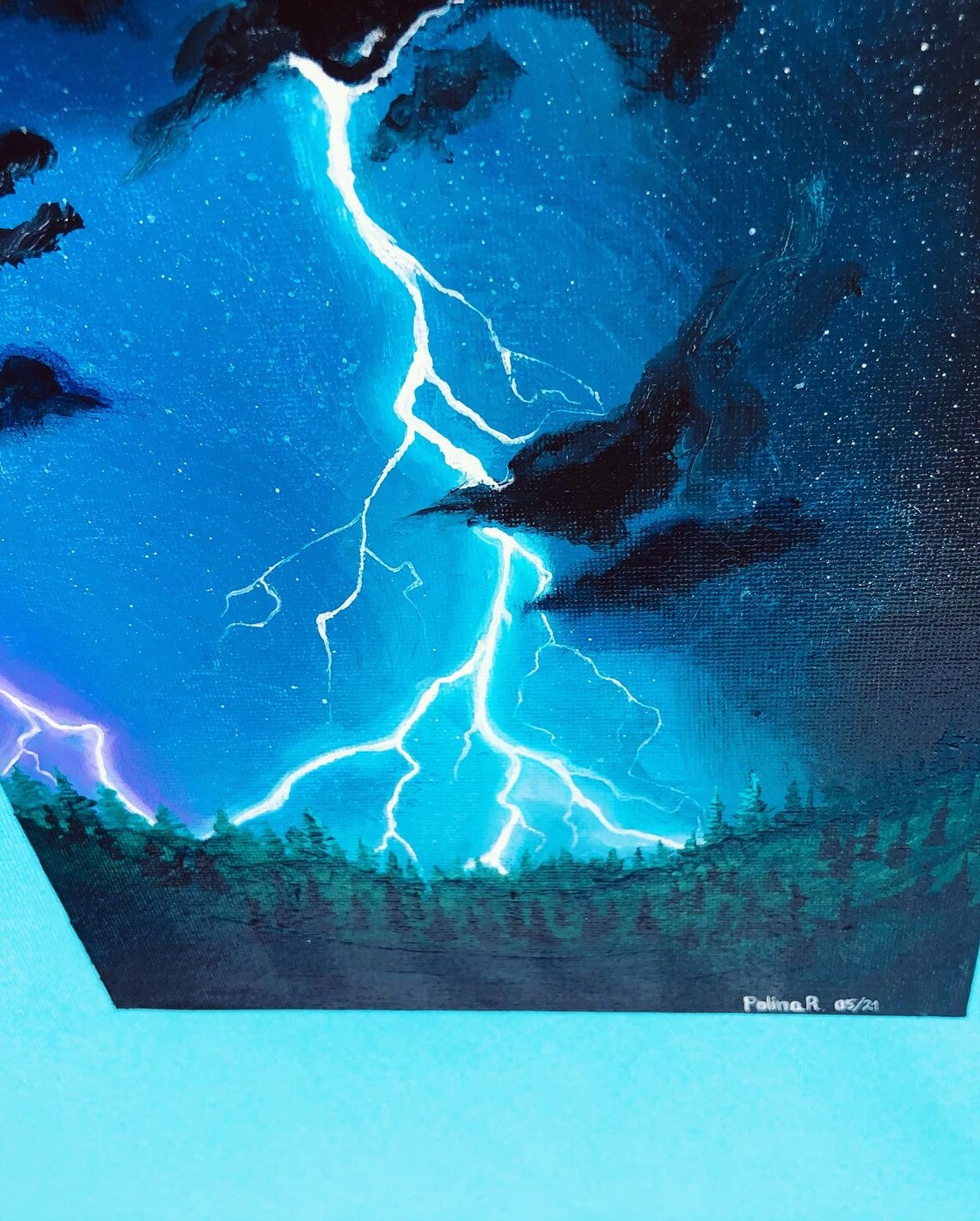 Lightning Strike Painting 9' X 7' - Etsy