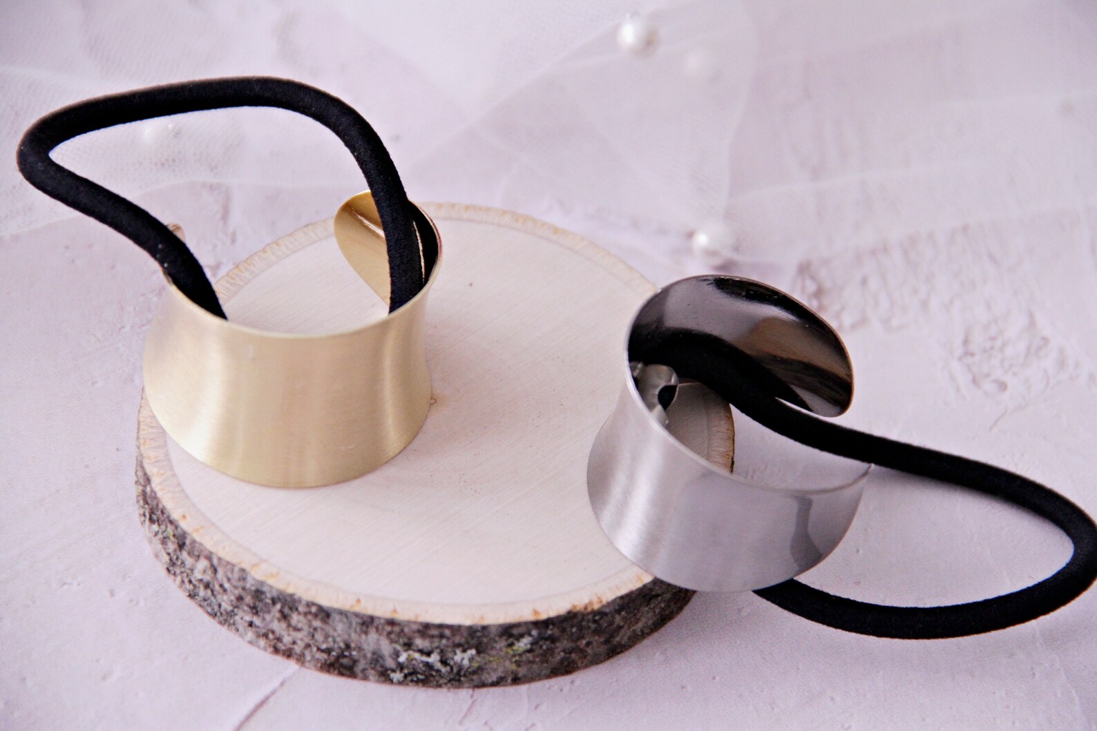 Metal Ponytail Holder Minimalist Hair Holder Gold Silver | Etsy