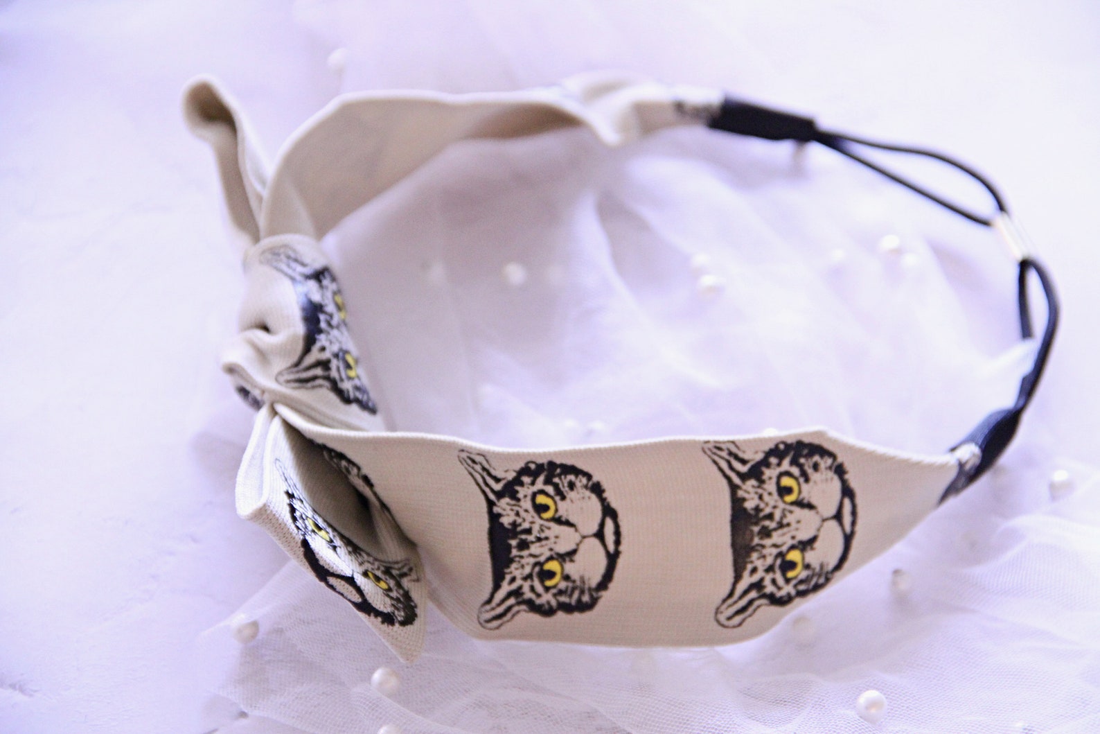 Cat Turban Headband| Cat Print Knotted Headband Headband| Animal Print ...