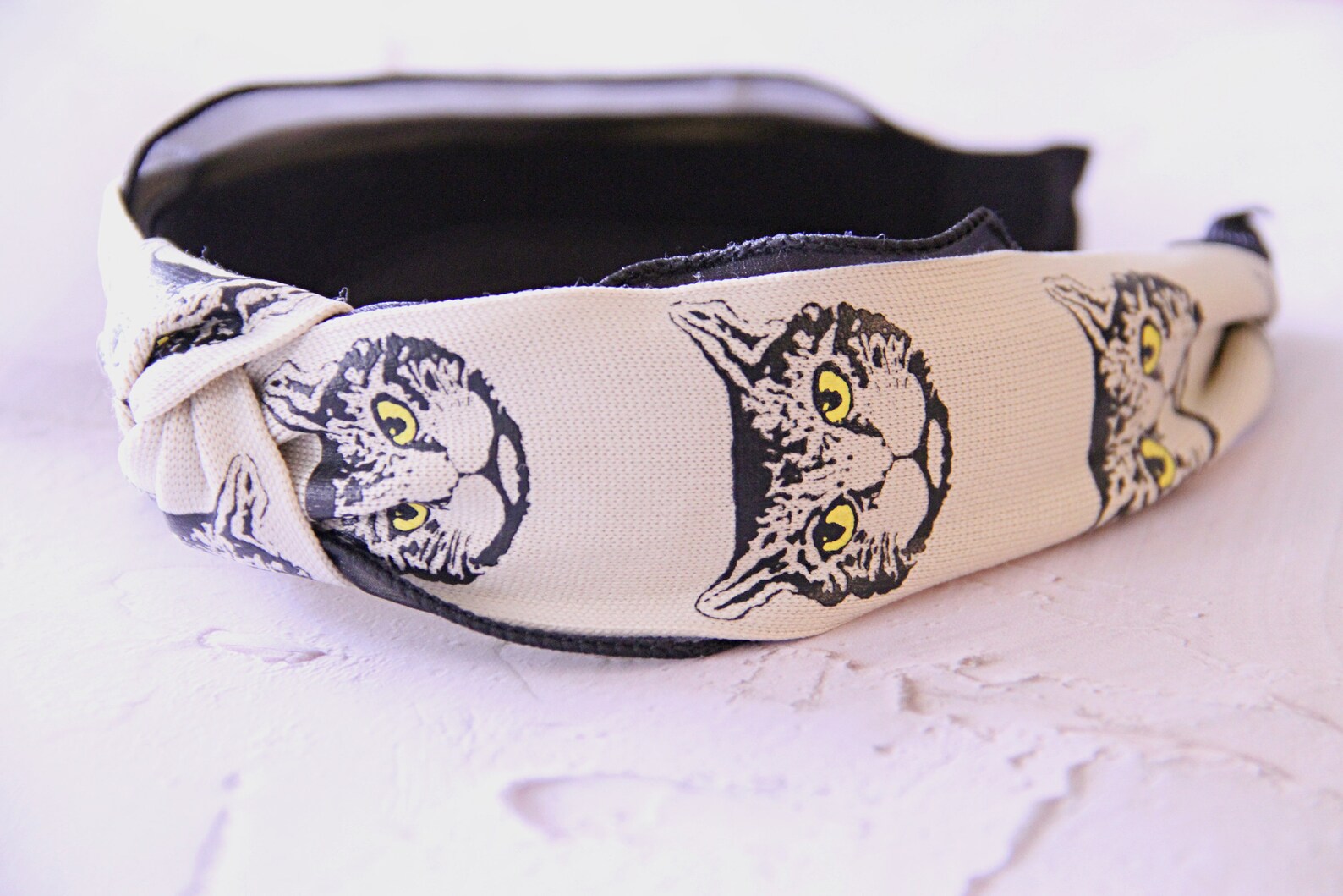 Cat Turban Headband| Cat Print Knotted Headband Headband| Animal Print ...