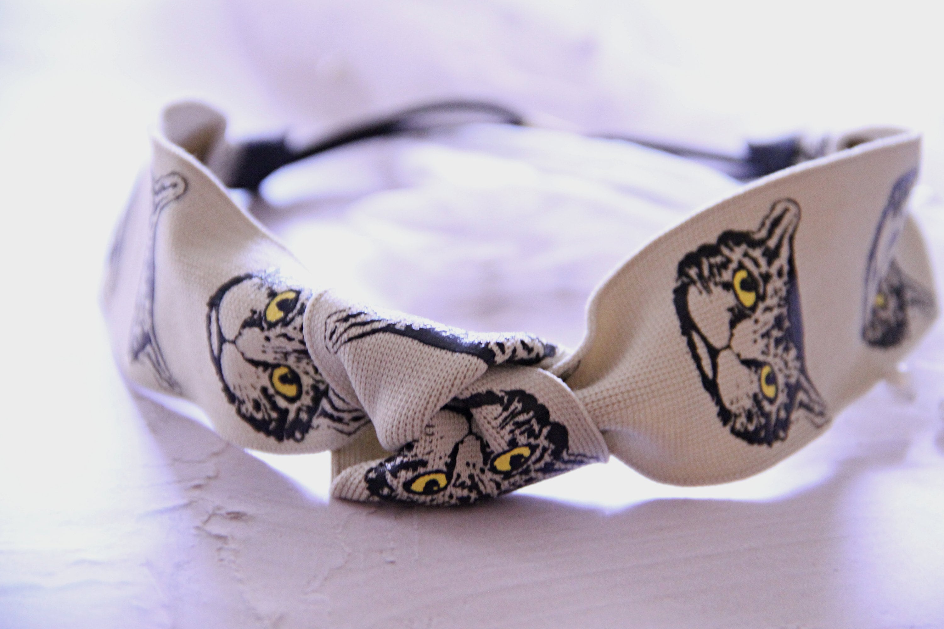 Cat Turban Headband Cat Print Knotted Headband Headband - Etsy