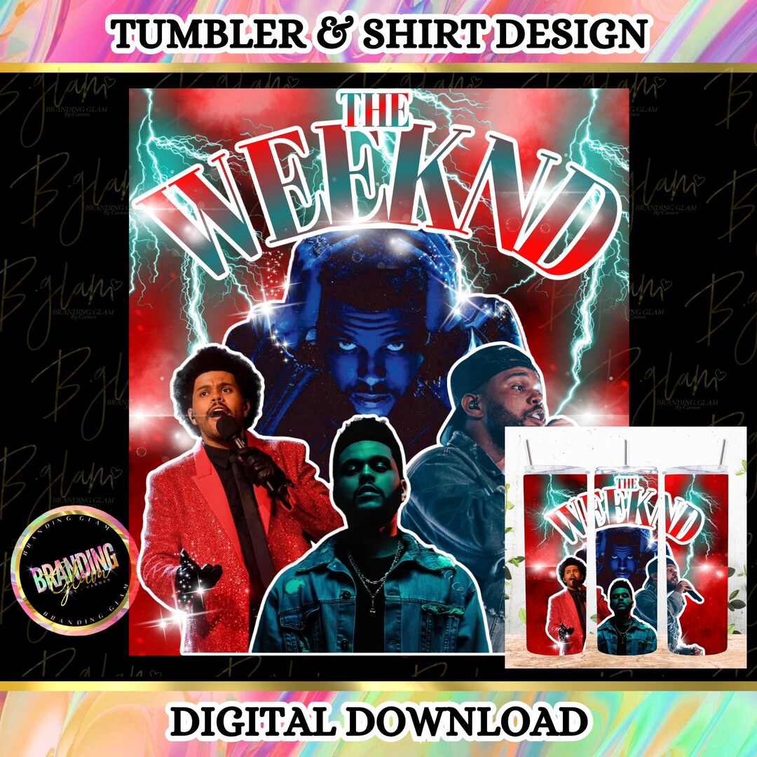 THE WEEKND T Shirt and Tumbler Design. Png Digital 4500x5100 Px. Retro ...