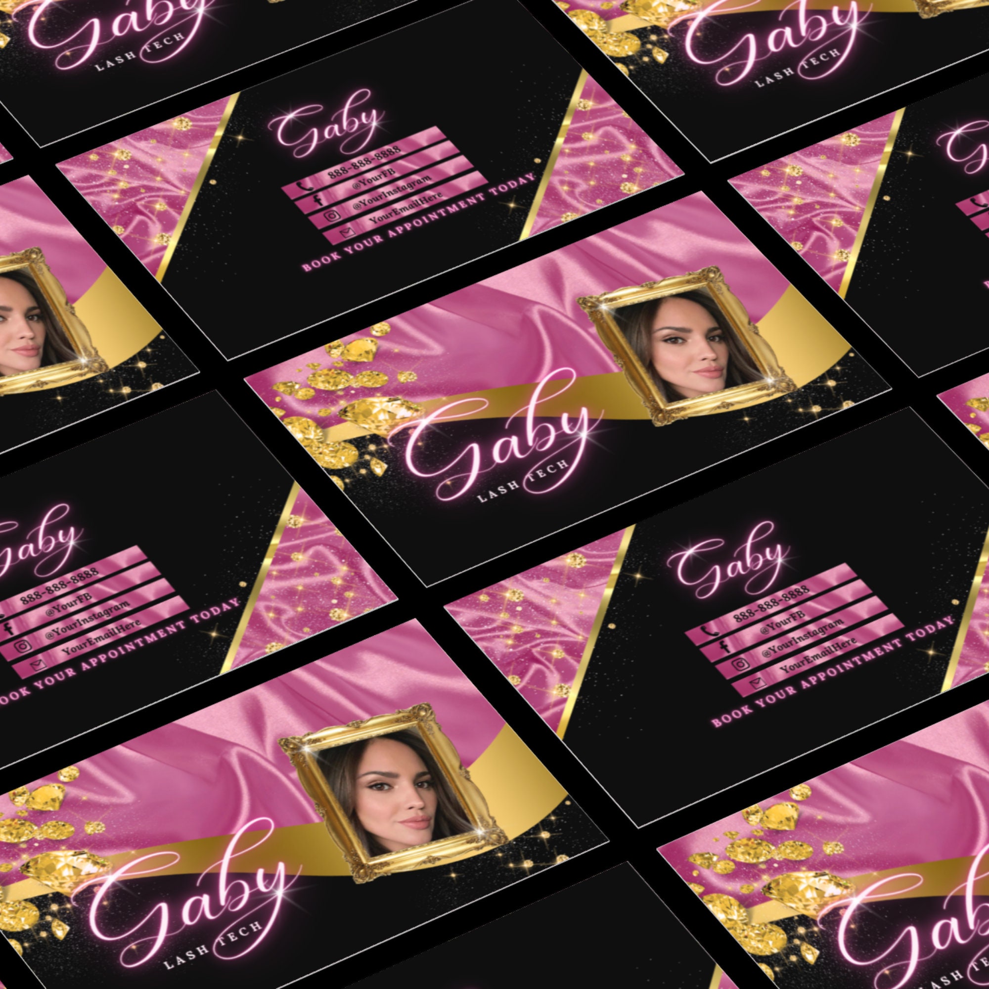 Business Card Design, Feminine Beauty Business Card, Business Card ...