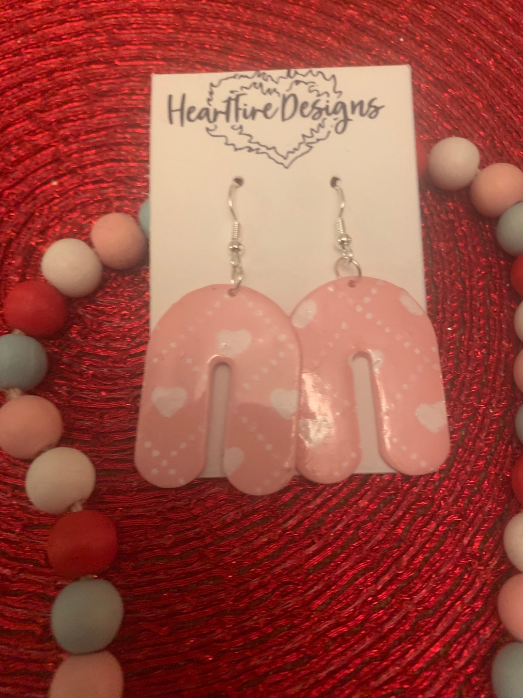 Light Pink Arch With White Hearts - Etsy