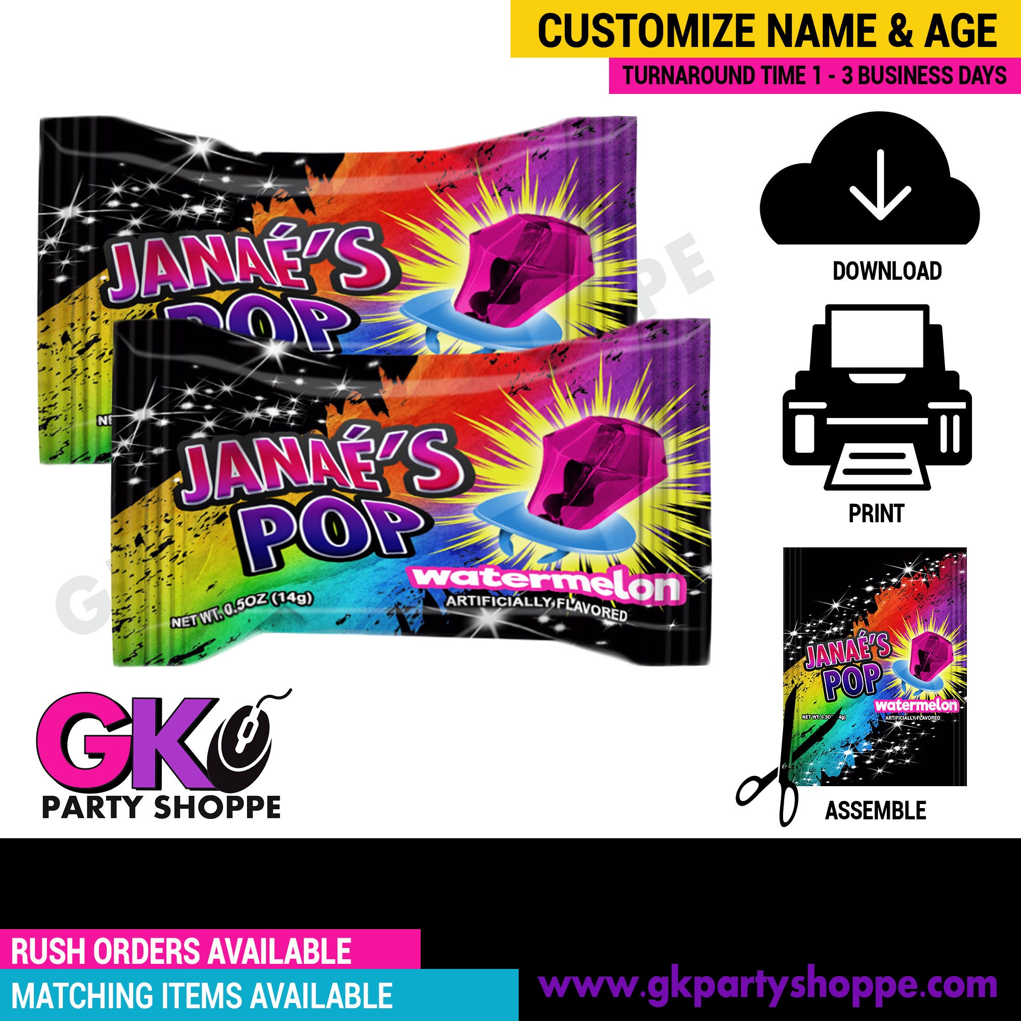 Ring Lollipop Wrapper 13th Birthday Ring Lollipop Party Treat Adorable ...