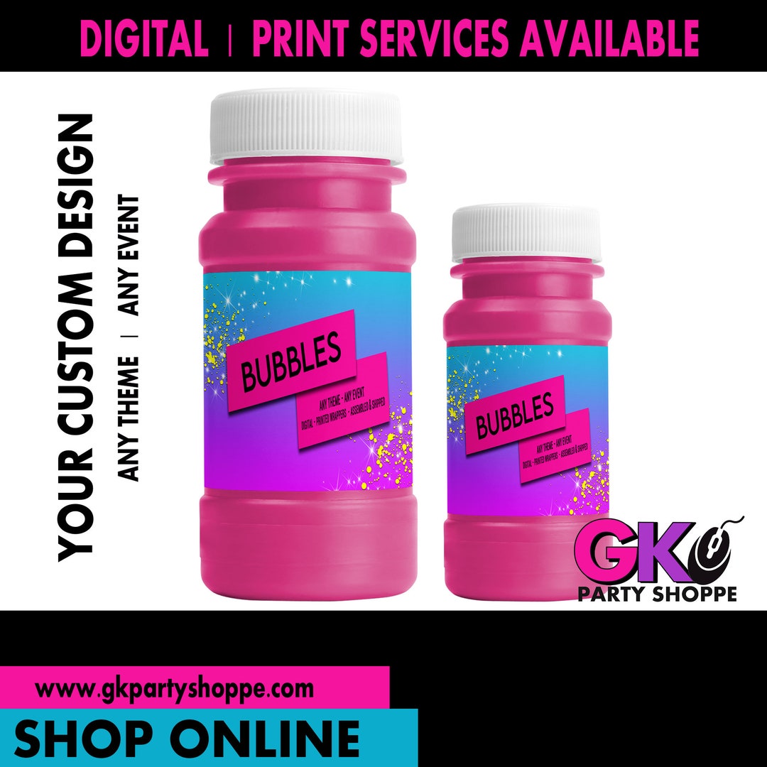 Custom Bubbles Wrapper Personalized Bubbles Design any Theme - Etsy