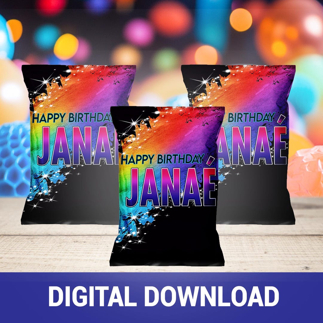 Thirteen and Thriving Chip Bag | Bright & Fun Color Party Favor ...