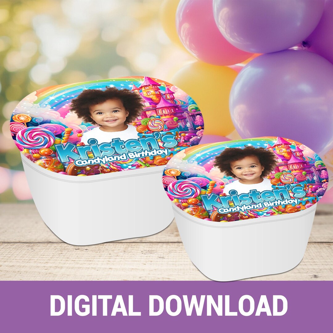 Candyland Inspired Stacked Chip Cup Wrapper | Candyland Birthday Party ...