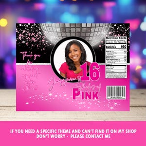 Sixteen and Sparkling Fun Sweet 16 Chip Bag | Personalized Teen ...