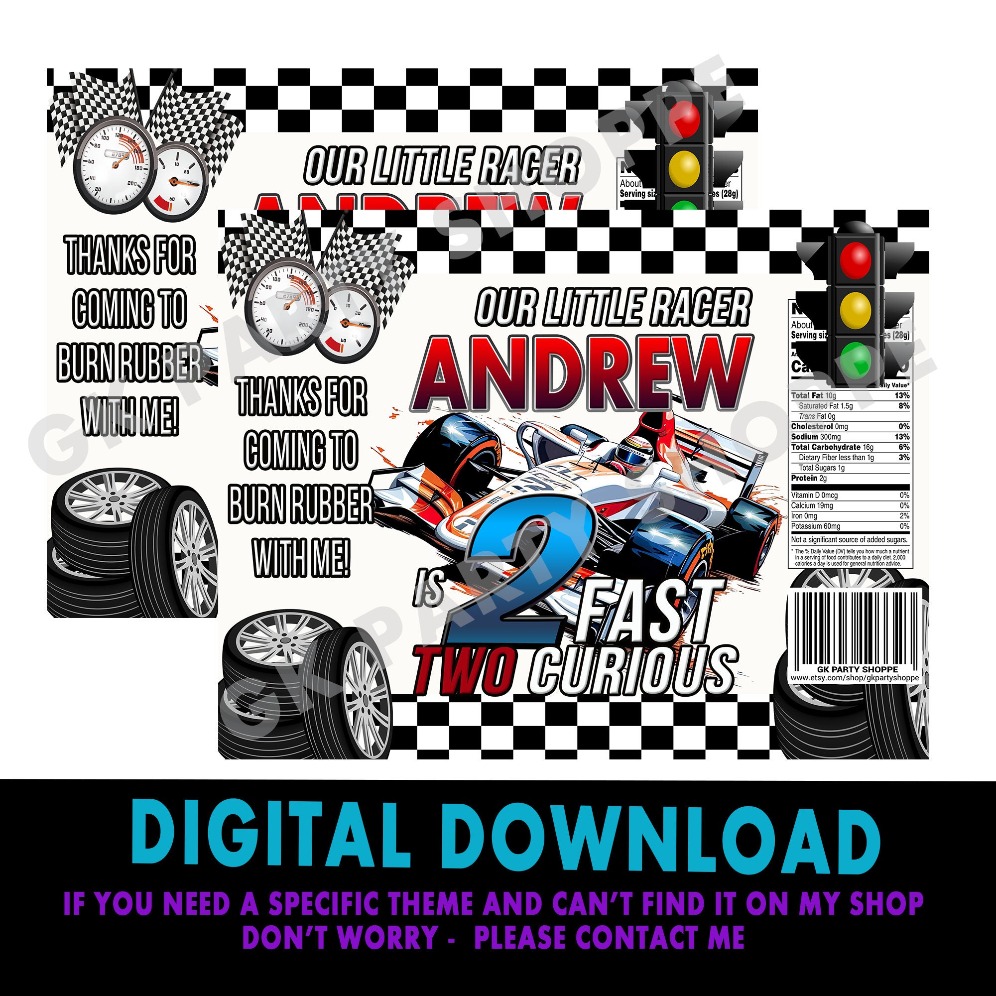 Chip Bag Wrapper 2 Fast 2 Curious Chip Bag Party Treat Adorable Chip ...