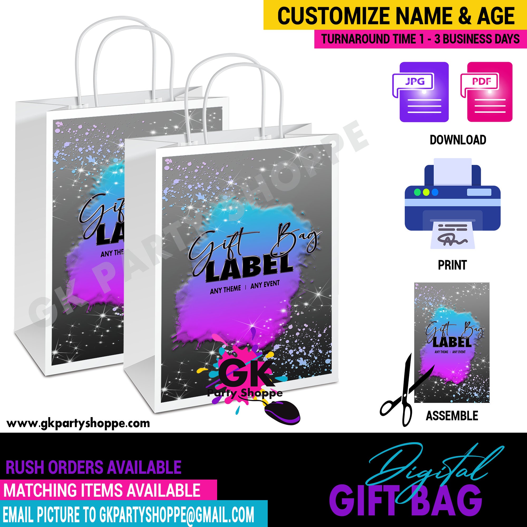 Personalized Gift Bag Labels