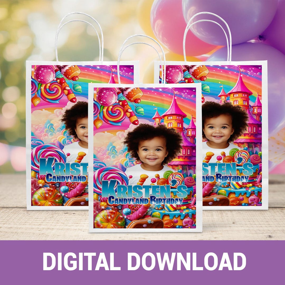 Candyland Magic! Candyland Gift Bag Party Favors | Personalized ...