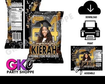 Chip Bag Wrapper Graduation Chip Bag Party Treat Adorable Chip Bag ...