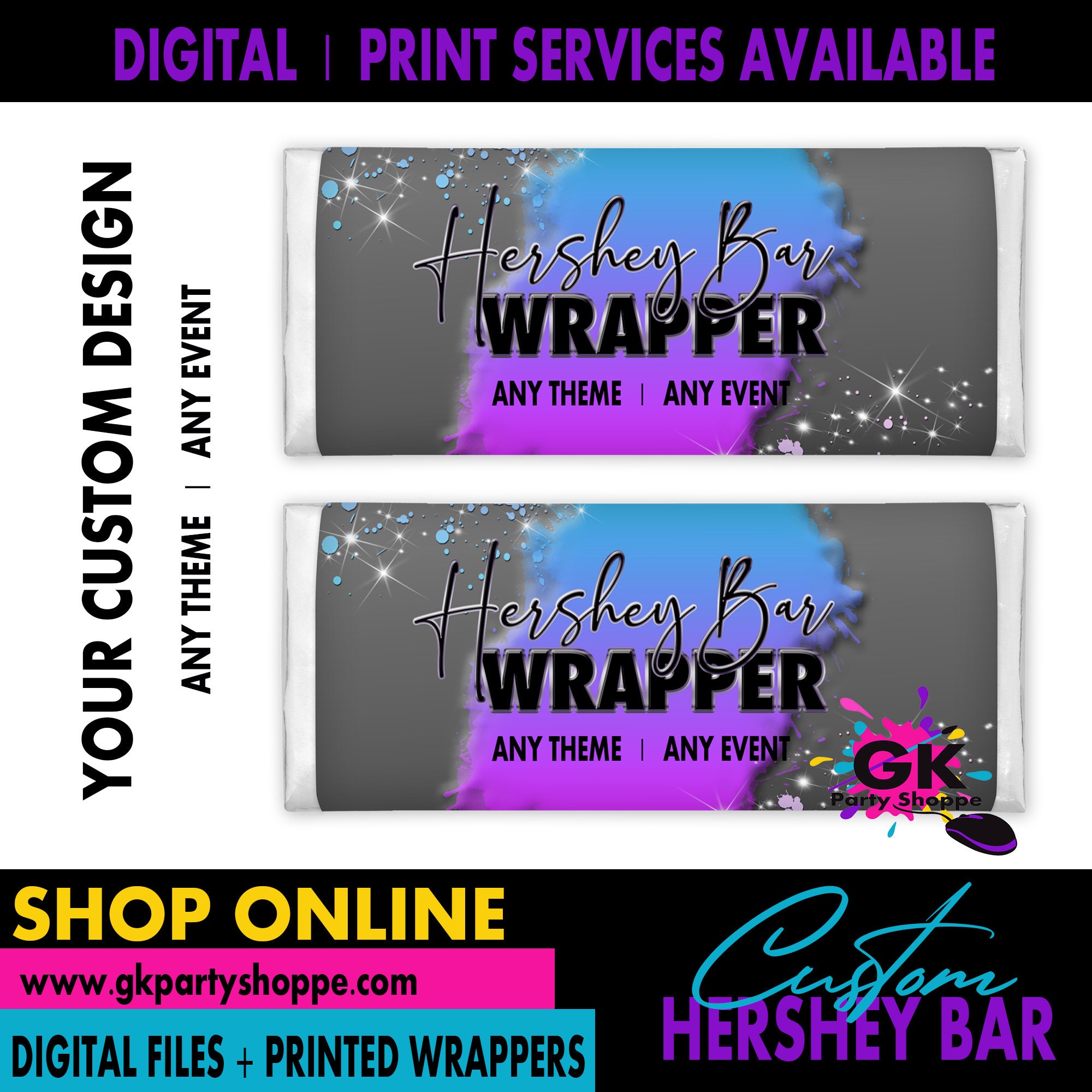 Custom Hershey Candy Bar Wrapper Custom Design Hershey Bar - Etsy