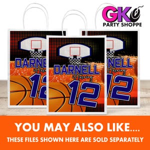 Nothing but Net Chip Bag | Basketball Birthday Favor | Printable Snack ...