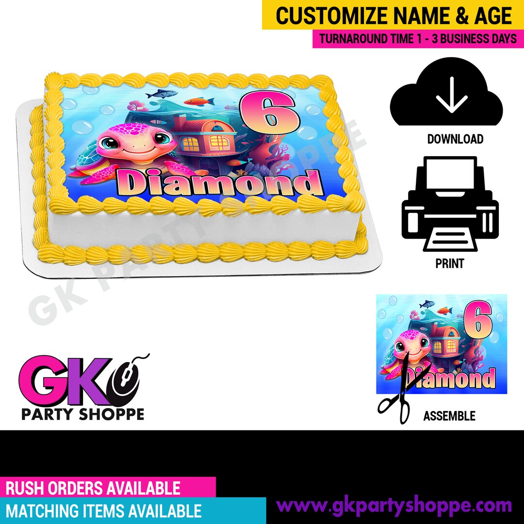 Edible Cake Frosting Sheet Under the Sea Theme Frosting Sheets Half and ...