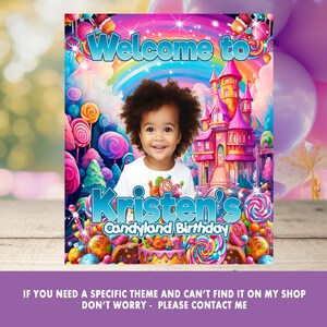 Candyland Magic! Candyland Welcome Sign Party Favors | Personalized ...