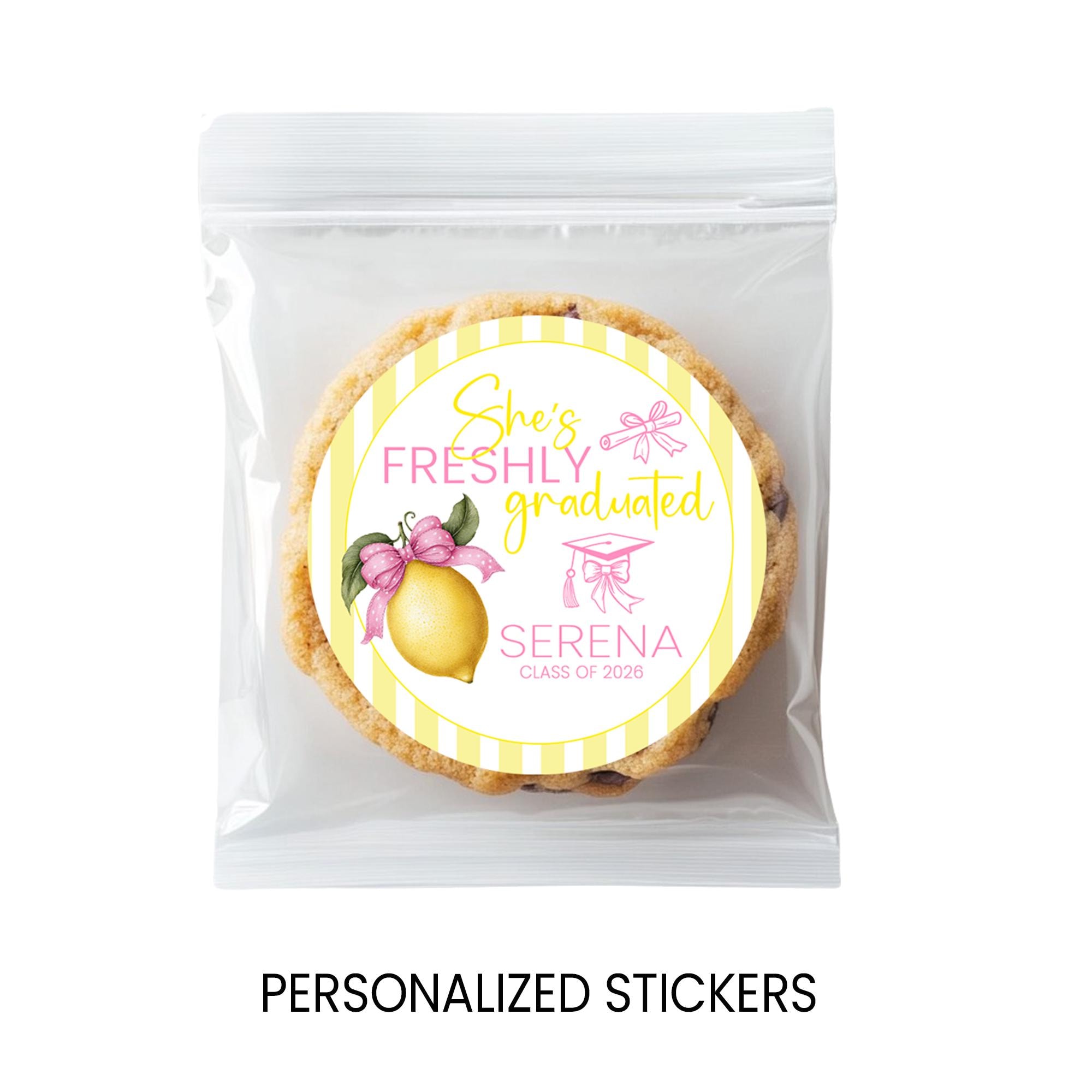 She’s Freshly Graduated Stickers | Lemon Graduation Favors ...