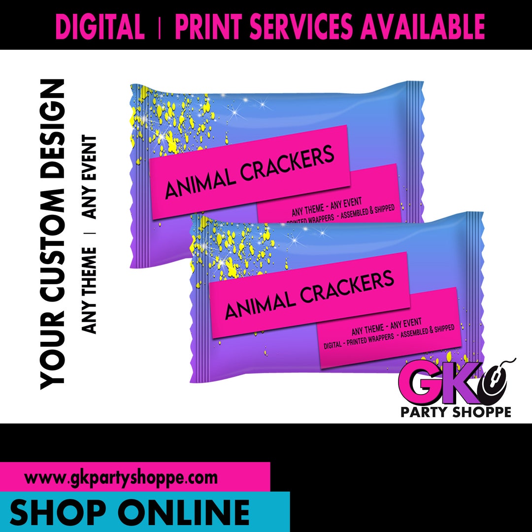 Custom Animal Crackers Wrapper Custom Design Animal Crackers ANY Theme ...