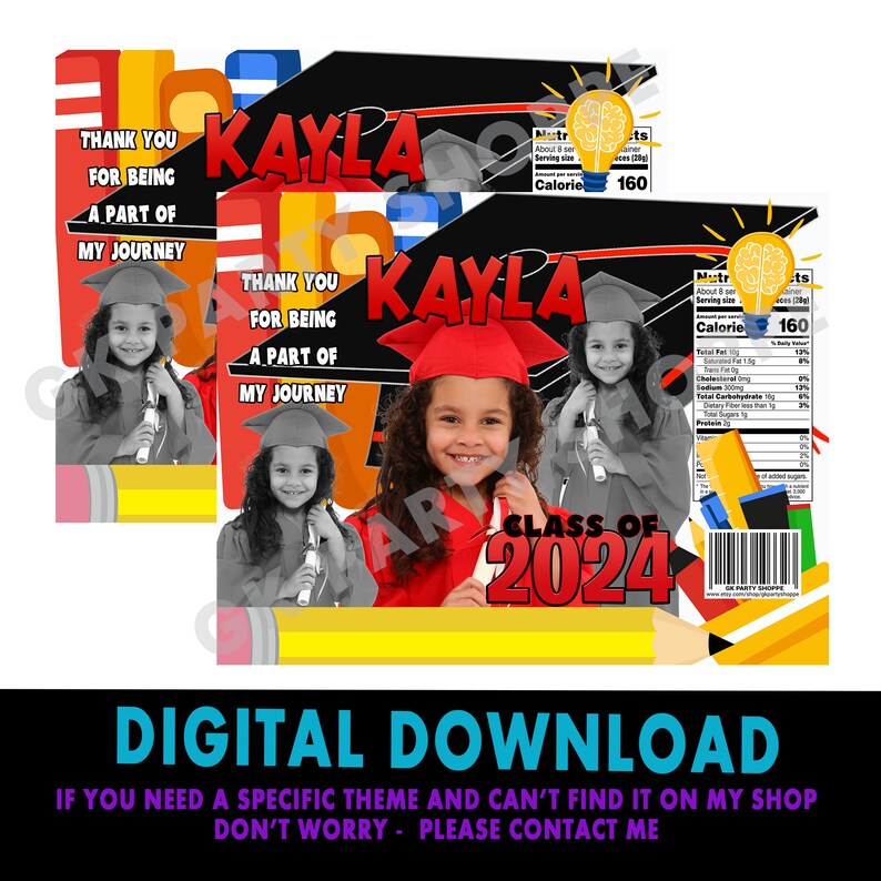 Chip Bag Wrapper Graduation Chip Bag Party Treat Adorable Chip Bag ...