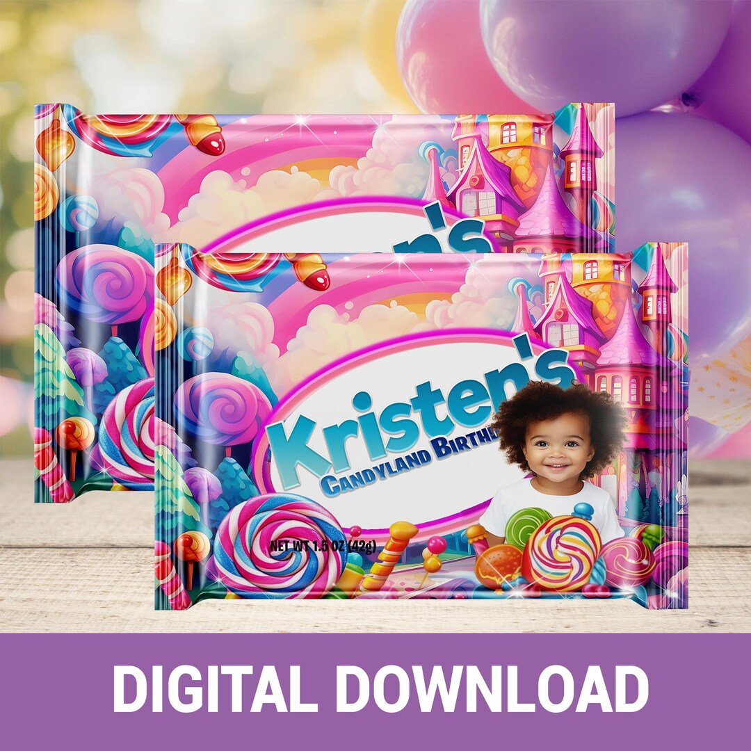 Candyland Magic! Candyland Chocolate Wafer Candy Bar Party Favors ...
