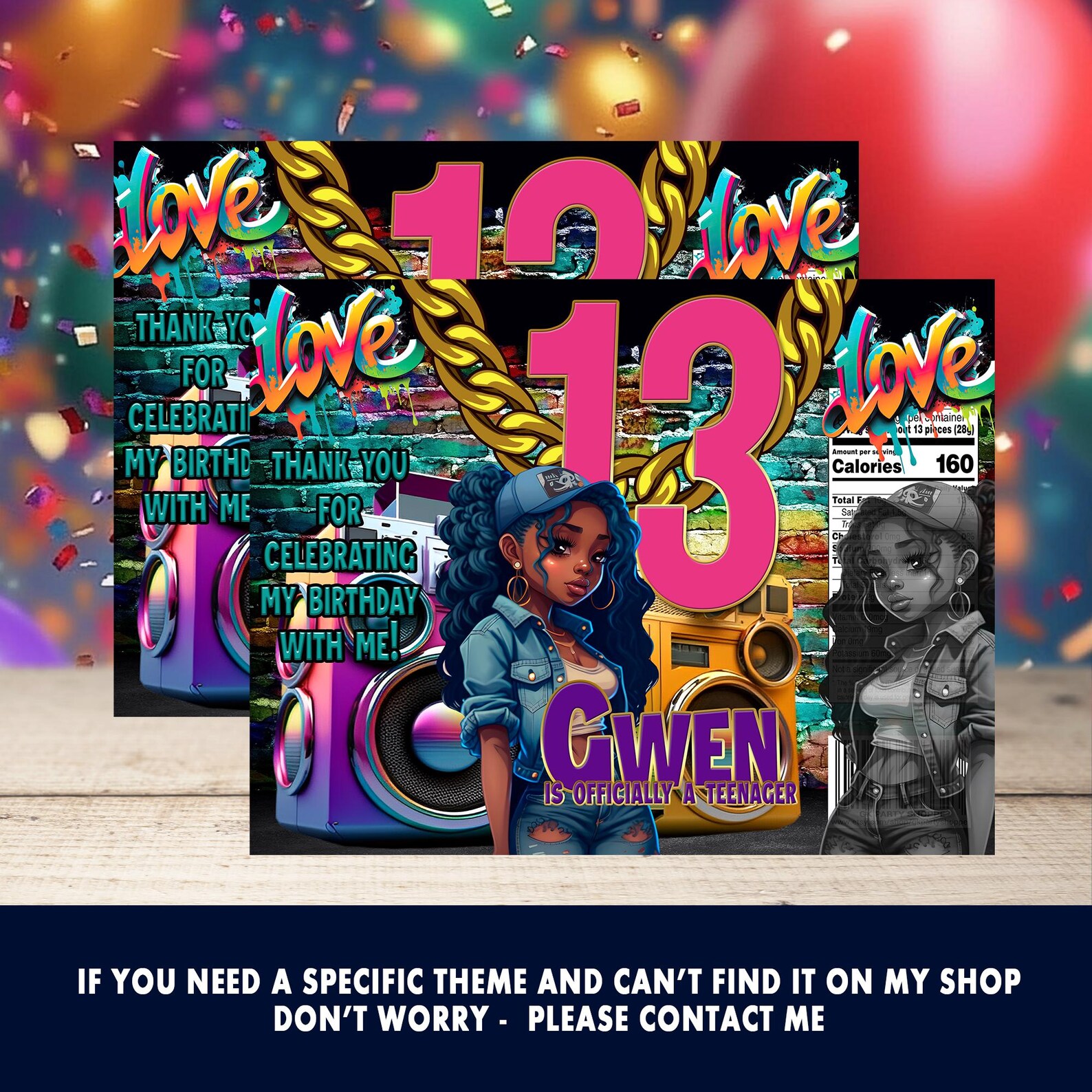 13 and Thriving Chip Bag | Teen Girl Birthday Favor | Printable Party ...