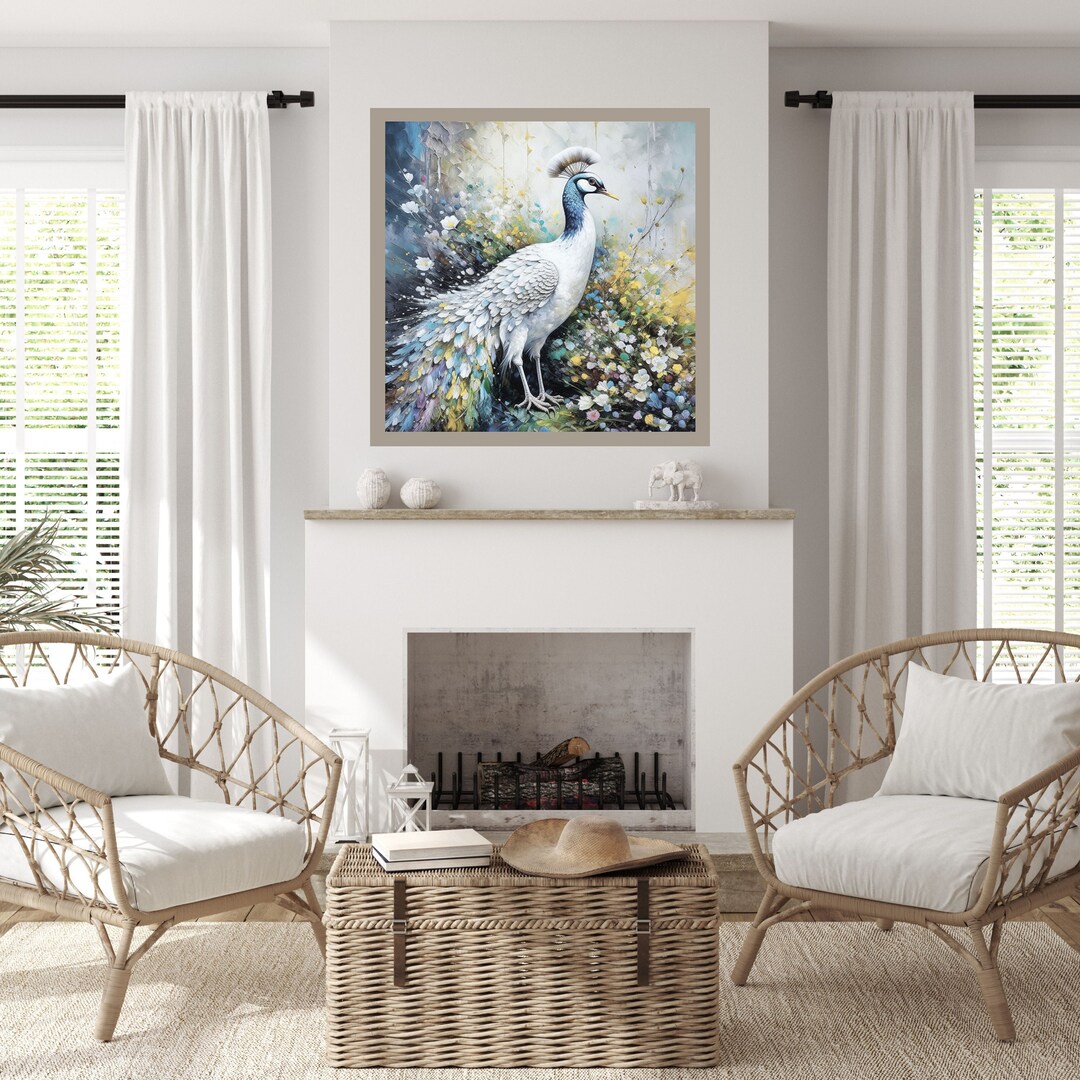 Peacock Digital Download Art Printable | Ai Art | Home Decor Printable ...