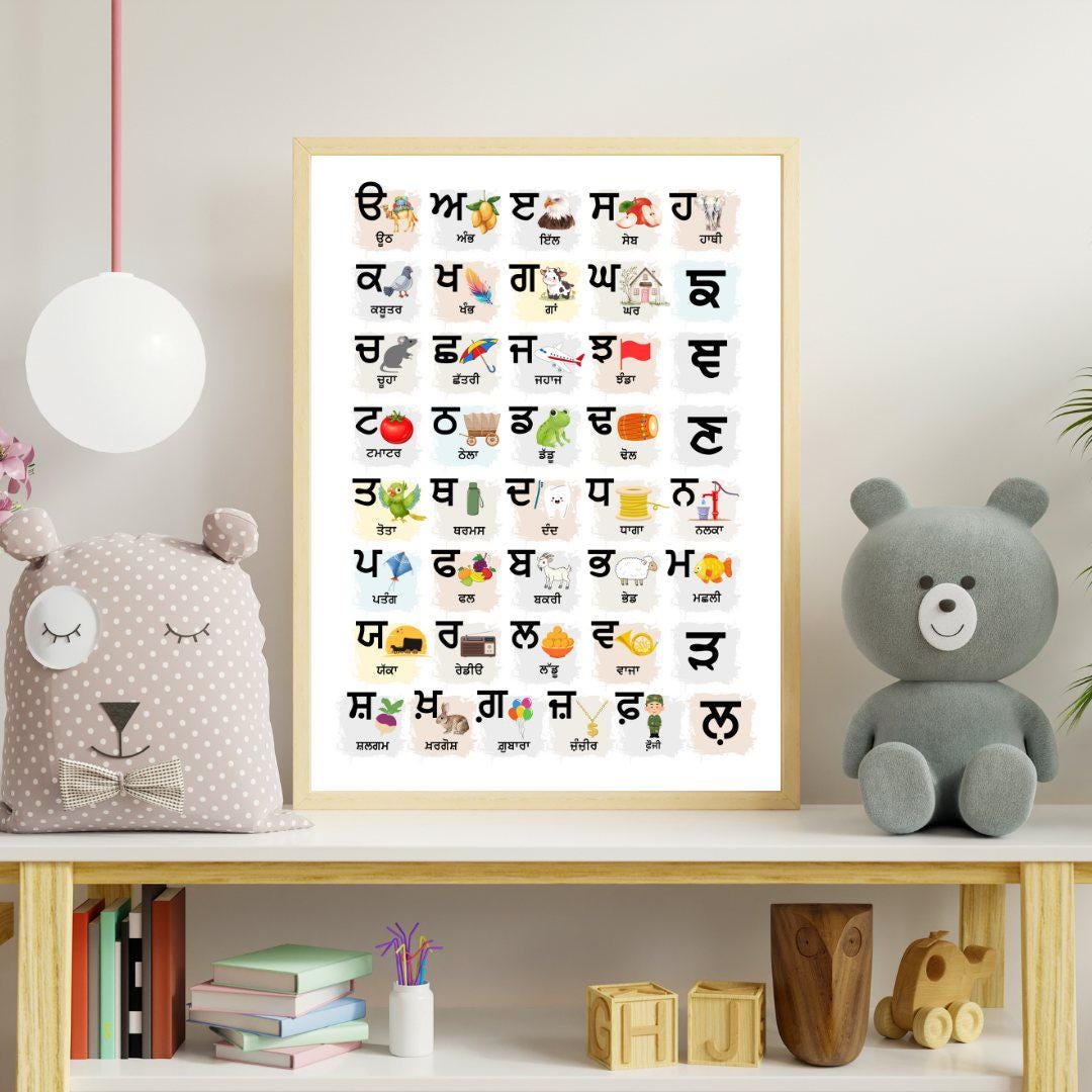 Gurmukhi Poster | Painti Akhri Poster | Uda Aida | Punjabi Letters Wall ...