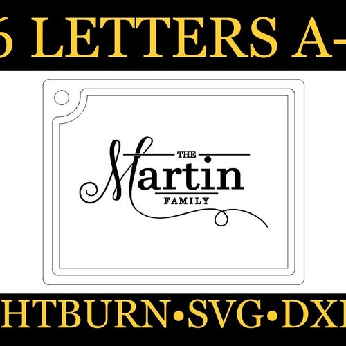 Split Monogram Alphabet SVG Dxf Ai Lightburn Digital Files - Etsy