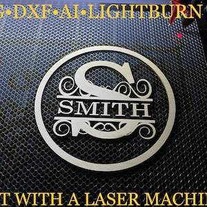 Split Monogram Alphabet, Split Letters A-Z, SVG DXF AI Lightburn ...