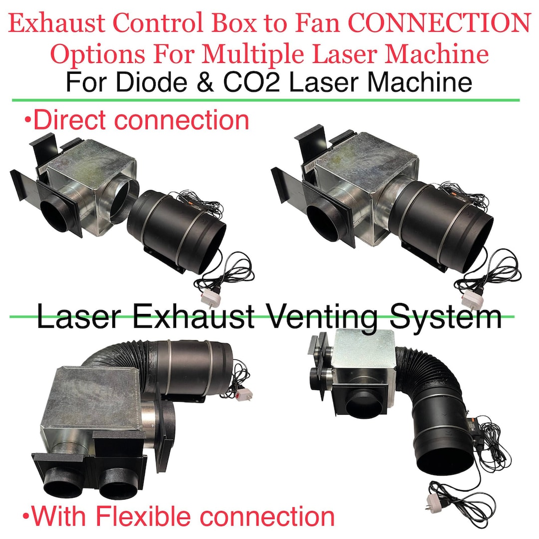 Custom Laser Machine Exhaust System for Diode & CO2 Laser Multiple ...