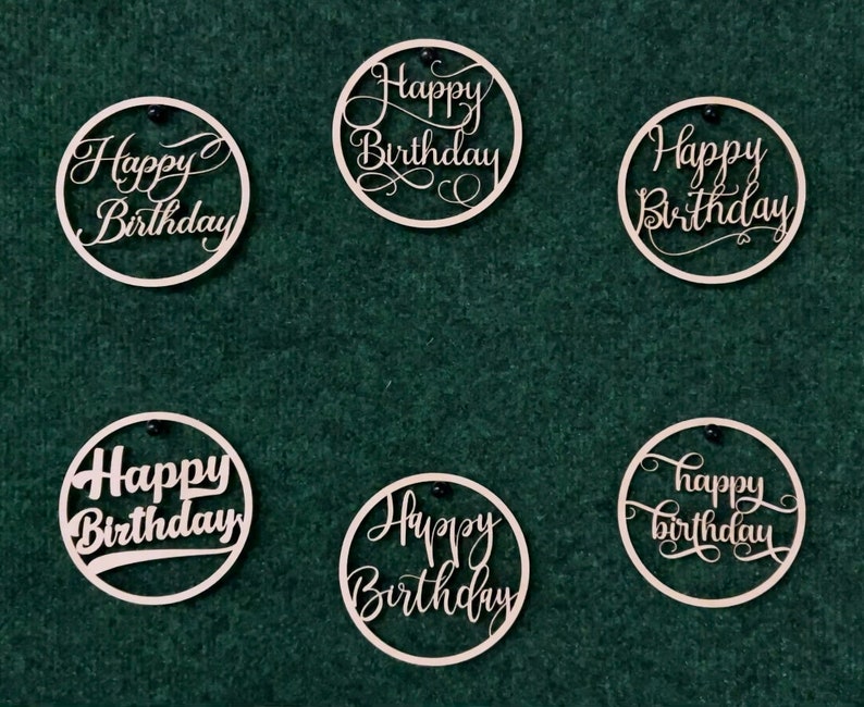 Happy Birthday Digital File Cut File in SVG DXF AI and Lightburn for ...