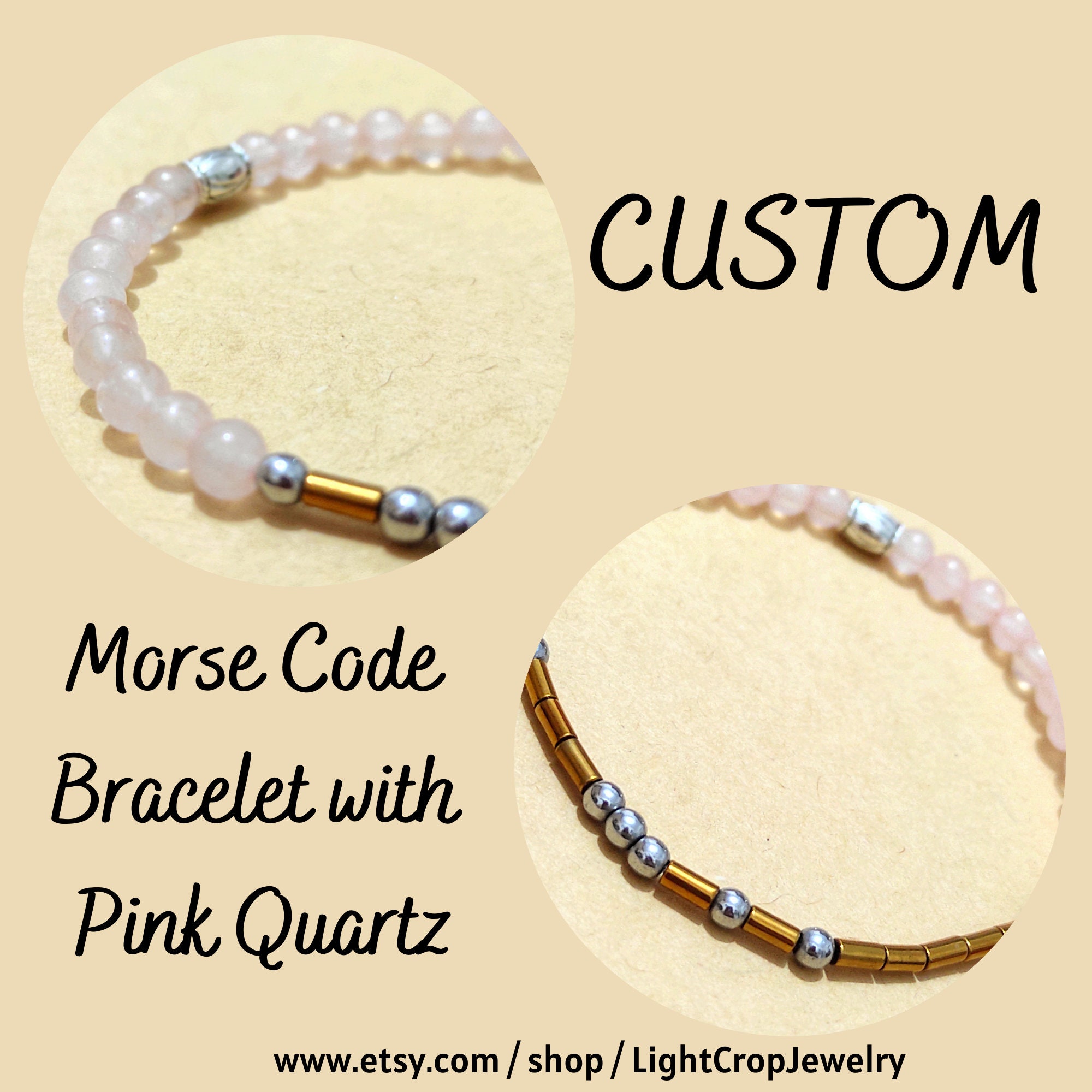 Morse Code Bracelet, Morse Code Bracelet Custom, Personalized Morse Code Bracelet, Name Bracelet ...