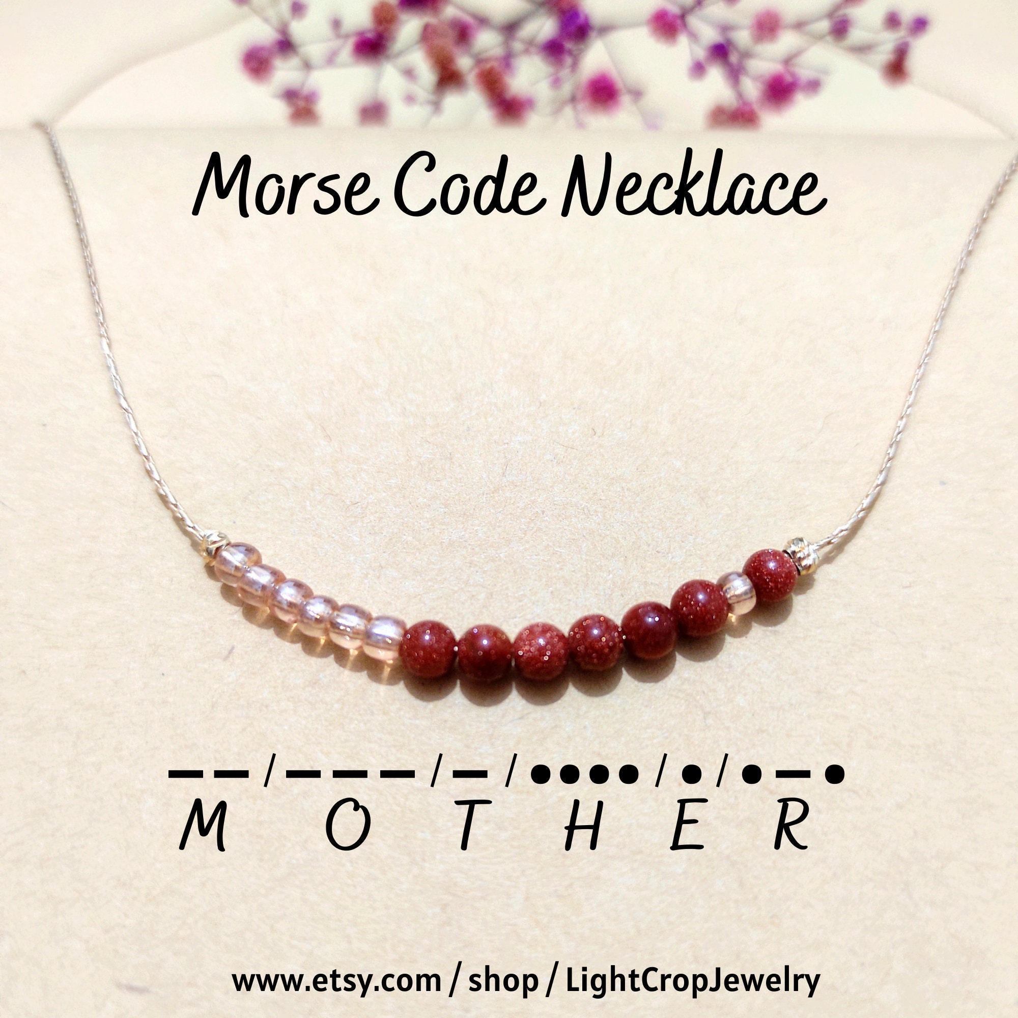 Morse Code Necklace, Custom Morse Code Necklace, Mother of the Bride ...