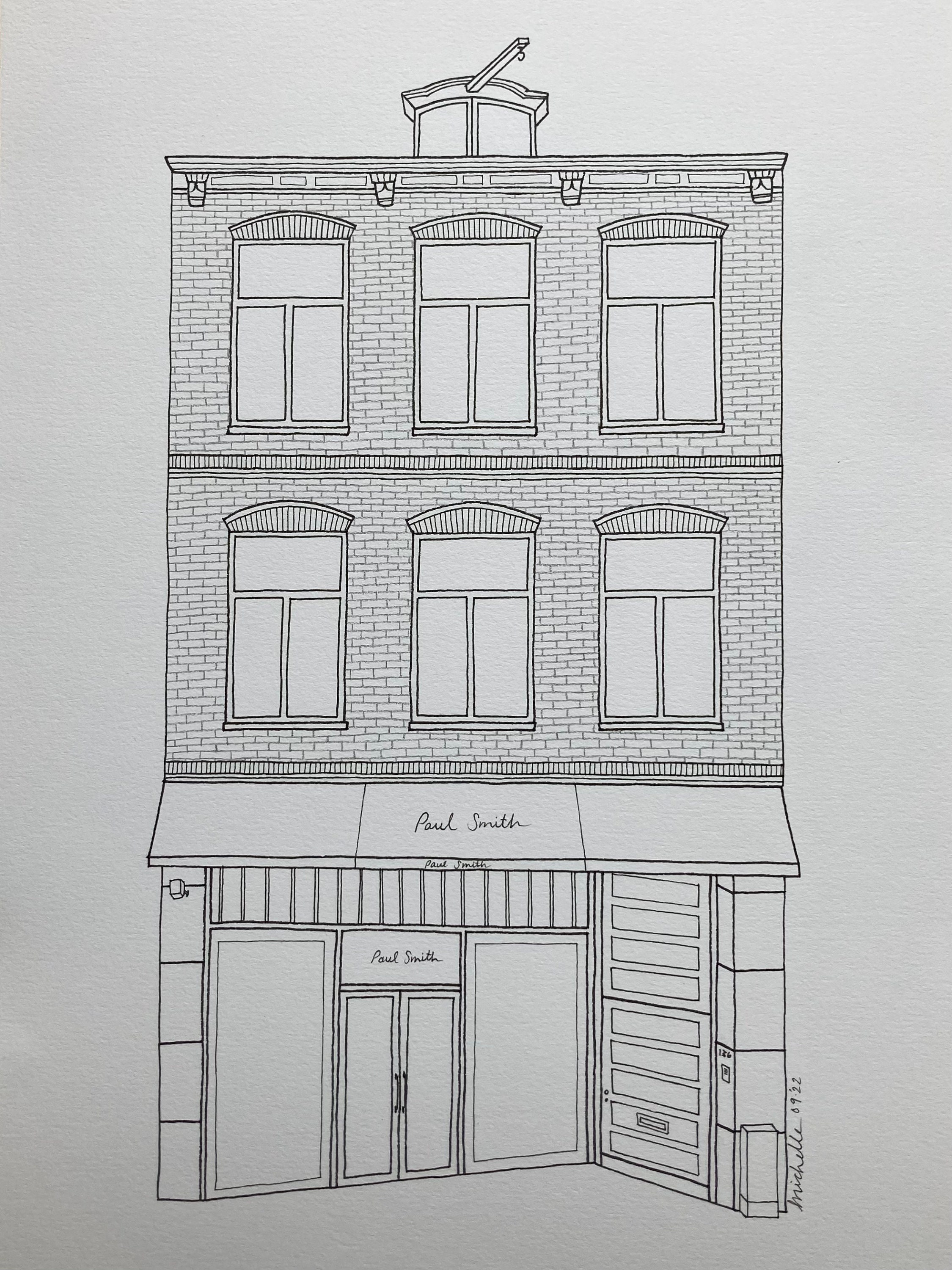 Custom Pen & Ink Drawing (single Building) - Etsy