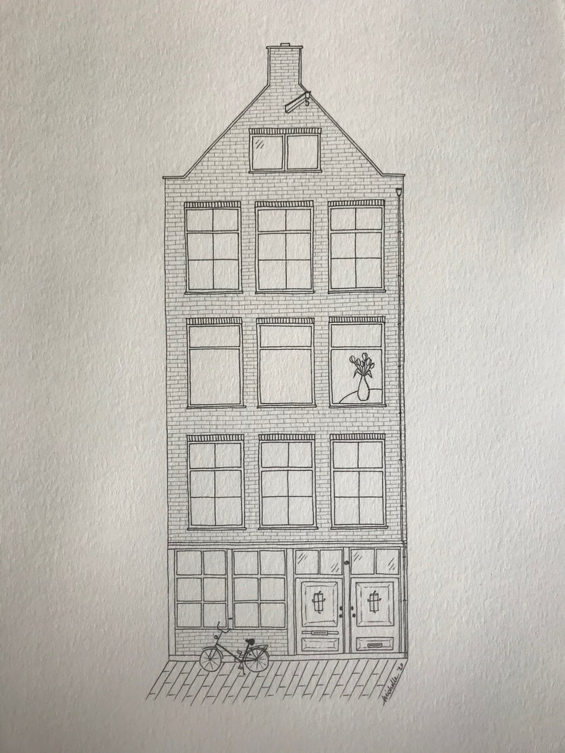 Custom Pen & Ink Drawing single Building - Etsy