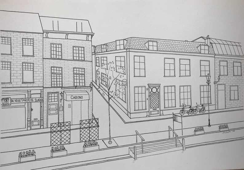 Custom Pen & Ink Drawing (full Scene) - Etsy