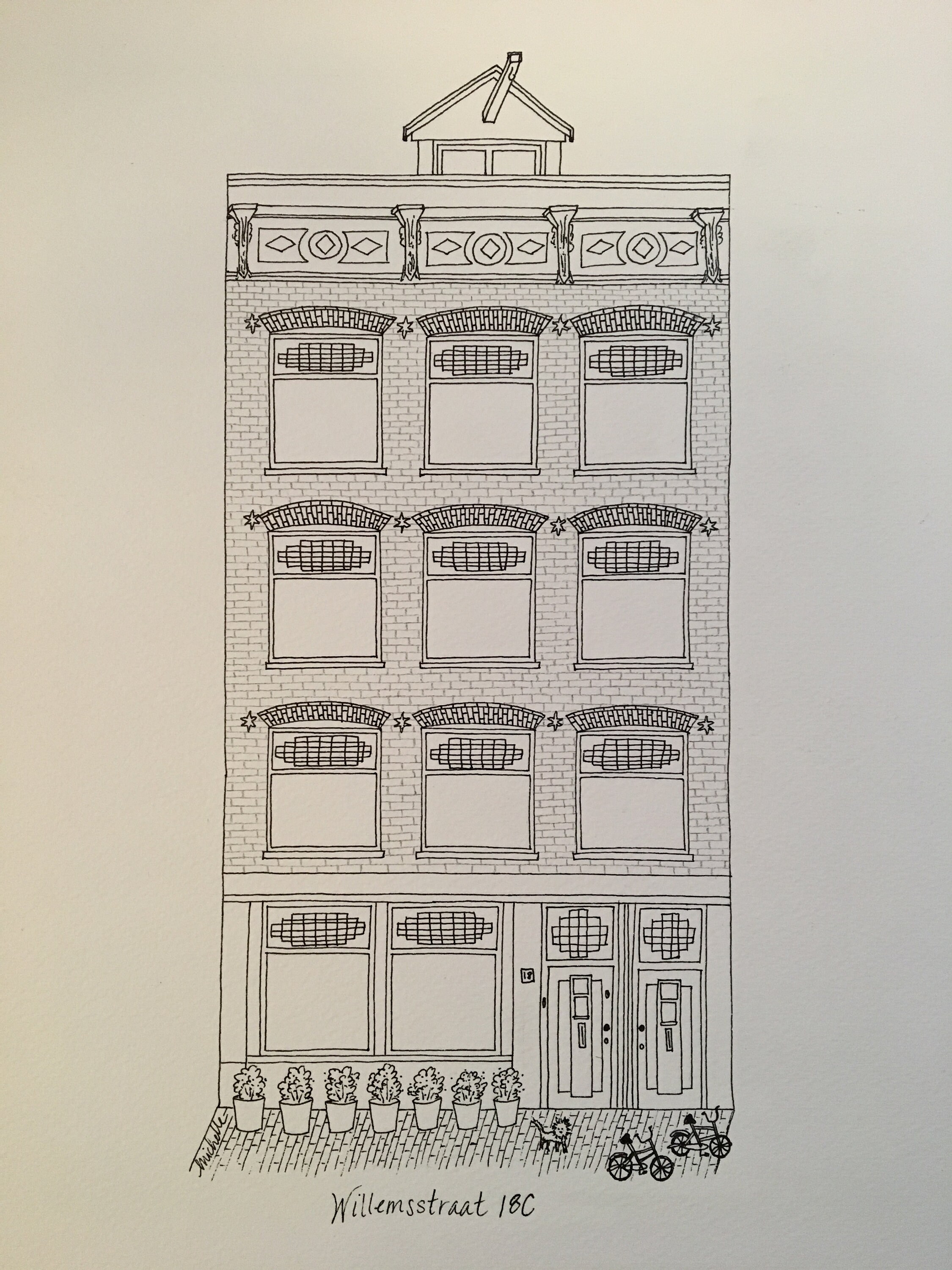 Custom Pen & Ink Drawing single Building - Etsy