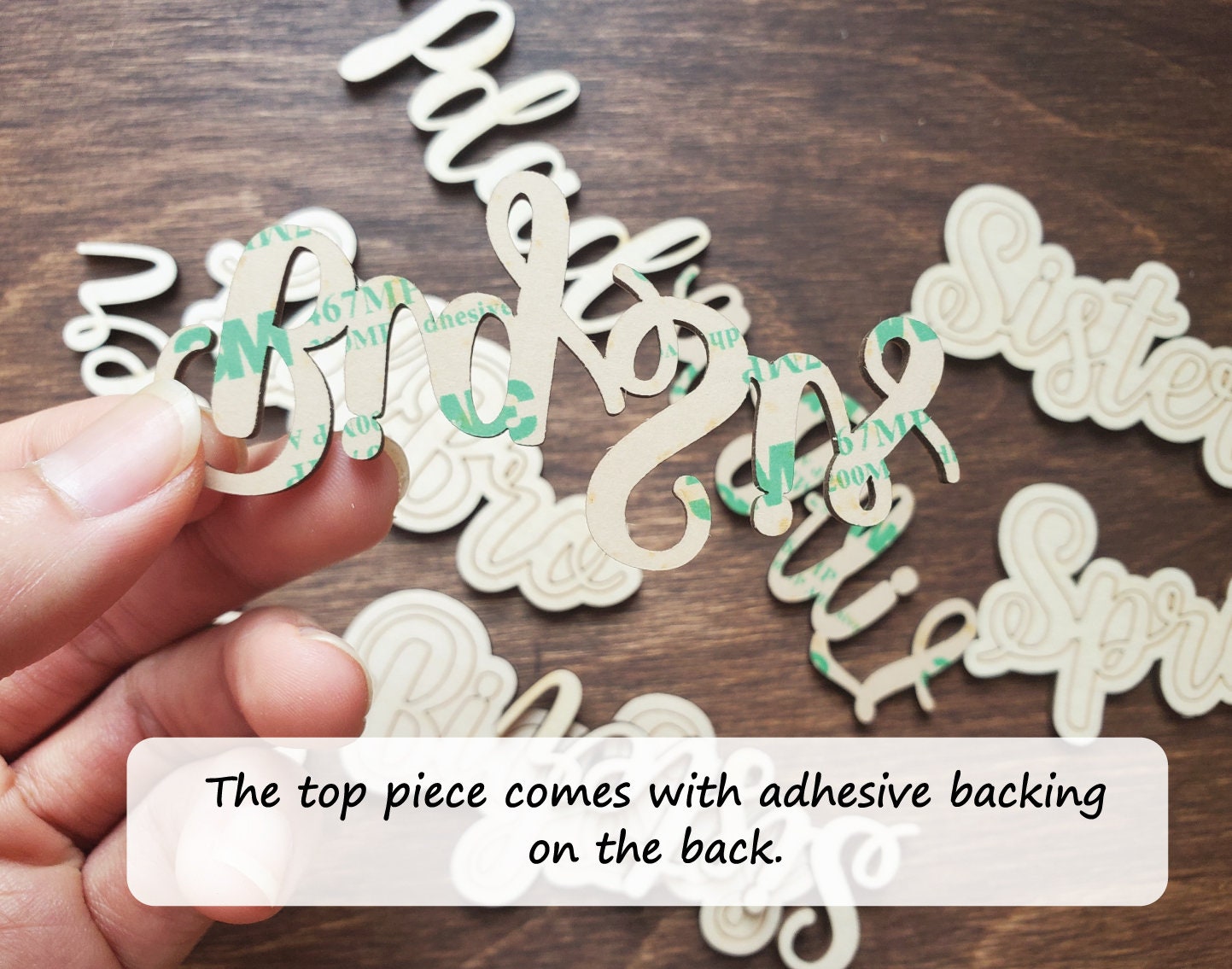 Wooden Titles Double Layer Script Letter For Greek Paddle | Etsy