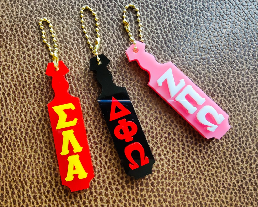 Personalized Acrylic Greek Paddle Keychain - 3 Inch | Greek Gift, Greek ...