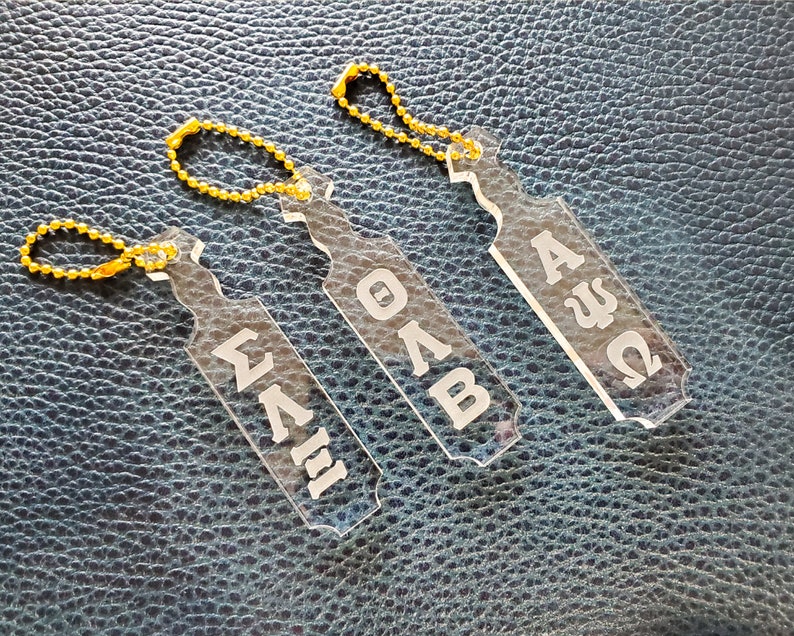 Personalized Clear Acrylic Greek Paddle Keychain 3 Inch - Etsy