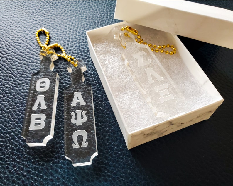 Personalized Clear Acrylic Greek Paddle Keychain 3 Inch - Etsy