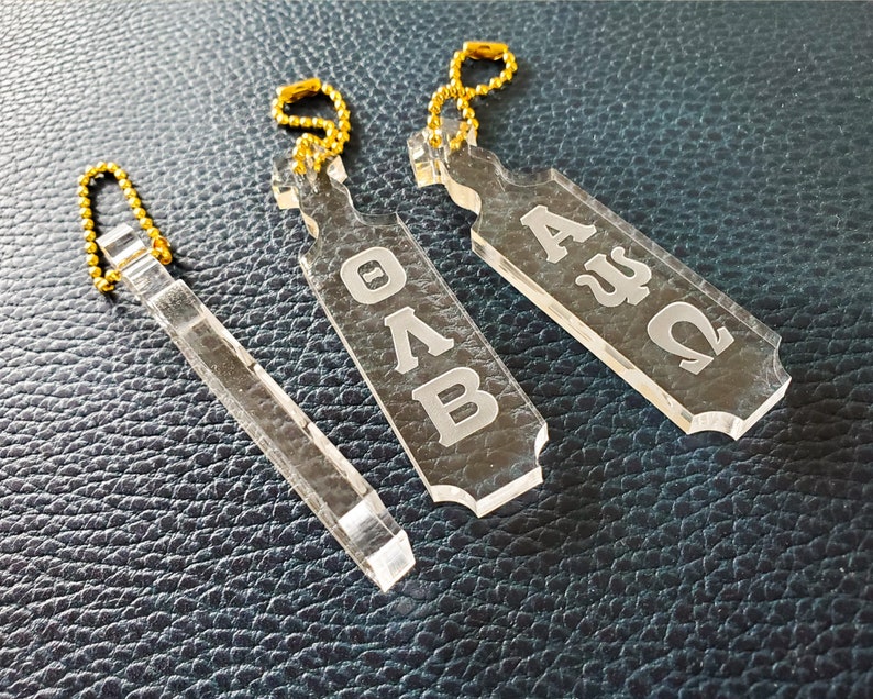 Personalized Clear Acrylic Greek Paddle Keychain 3 Inch - Etsy