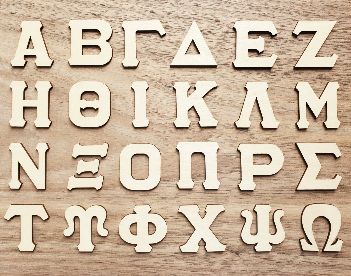 Wooden Greek Letters Font SP Basic For Greek Paddle | Etsy