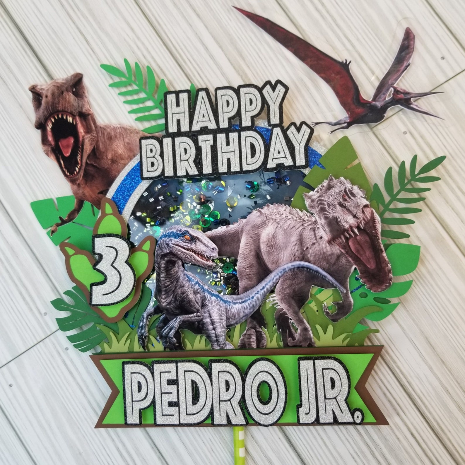 Dinosaur Cake Topper | Jurassic World Cake Topper |dinosaur Birthday ...