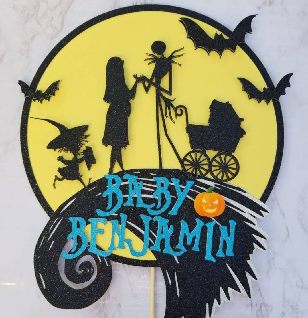Nightmare Before Christmas Baby Shower Cake Topper Cupcake Toppers - Etsy