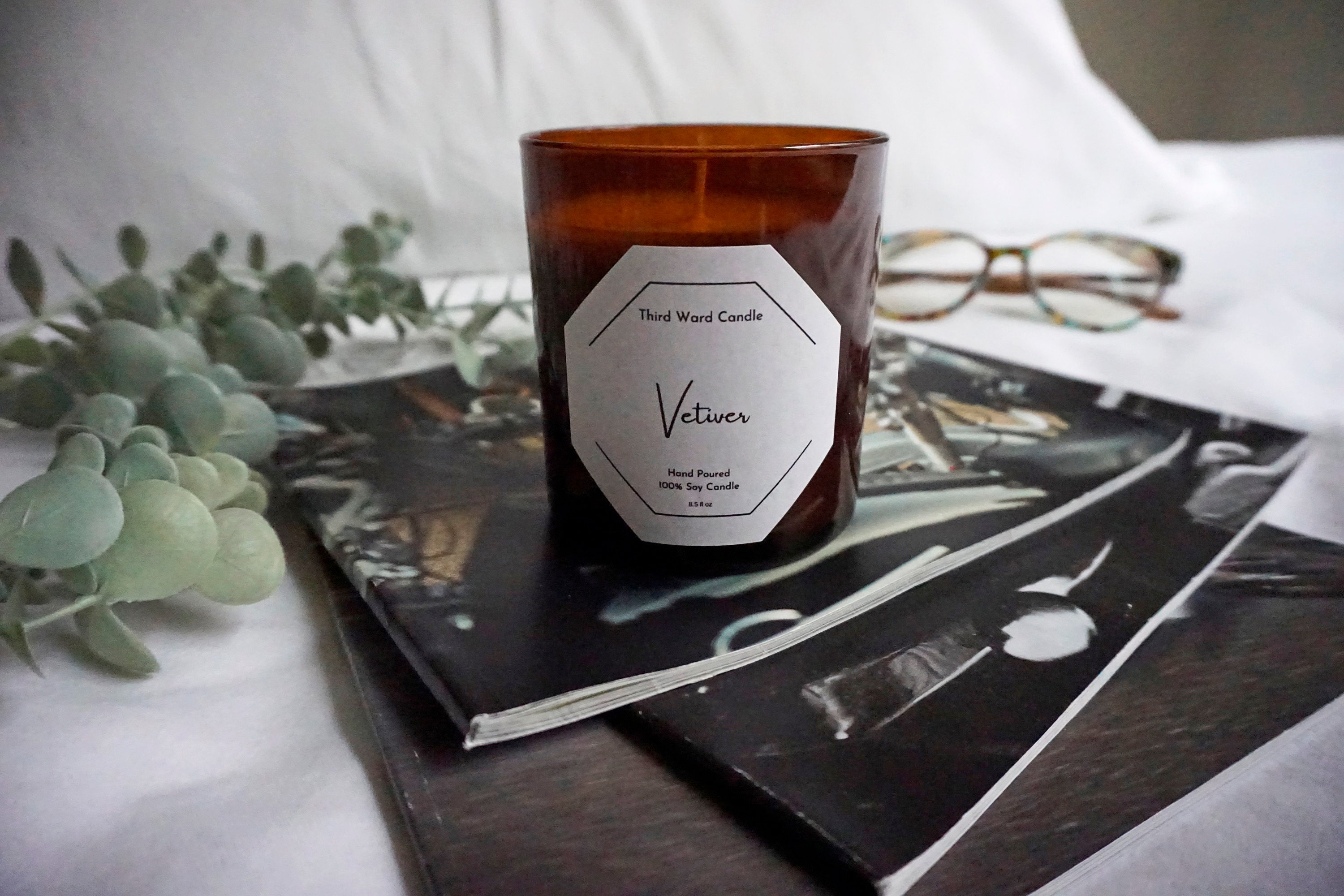 Vetiver Candle Natural Soy Wax 8.5 Oz - Etsy